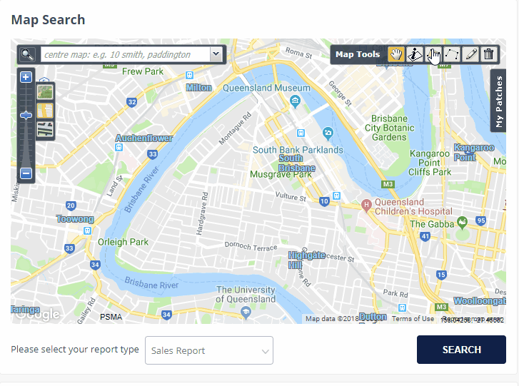 Generate reports using Map Search – Pricefinder