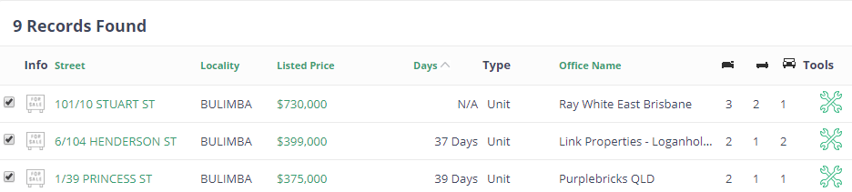 Search for Withdrawn listings – Pricefinder